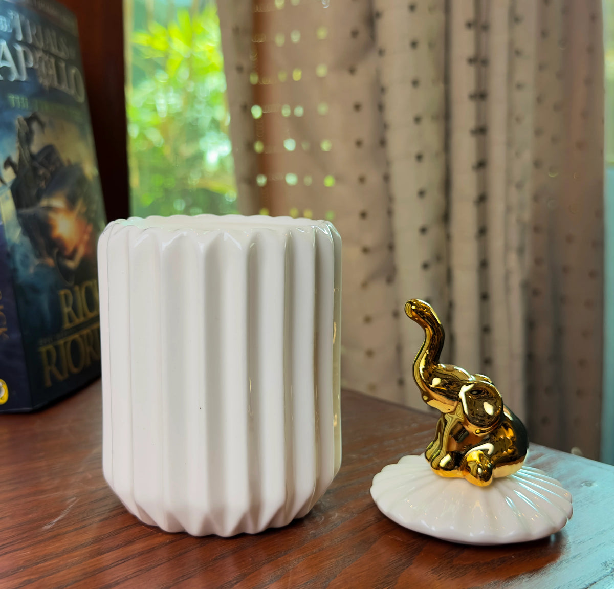 White Ceramic Candy Jar - Needs Store
