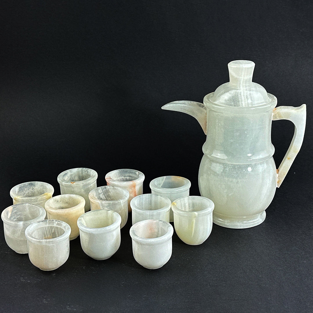 Marble Tea Set - White - Needs Store