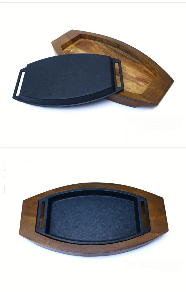 Cast Iron Sizzle Serving Platter For Steak – Needs Store