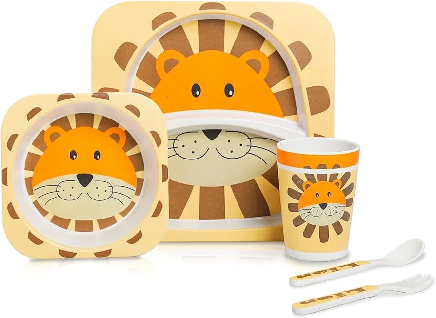 Lion 5-Piece Kids Dinnerware Set - Needs Store