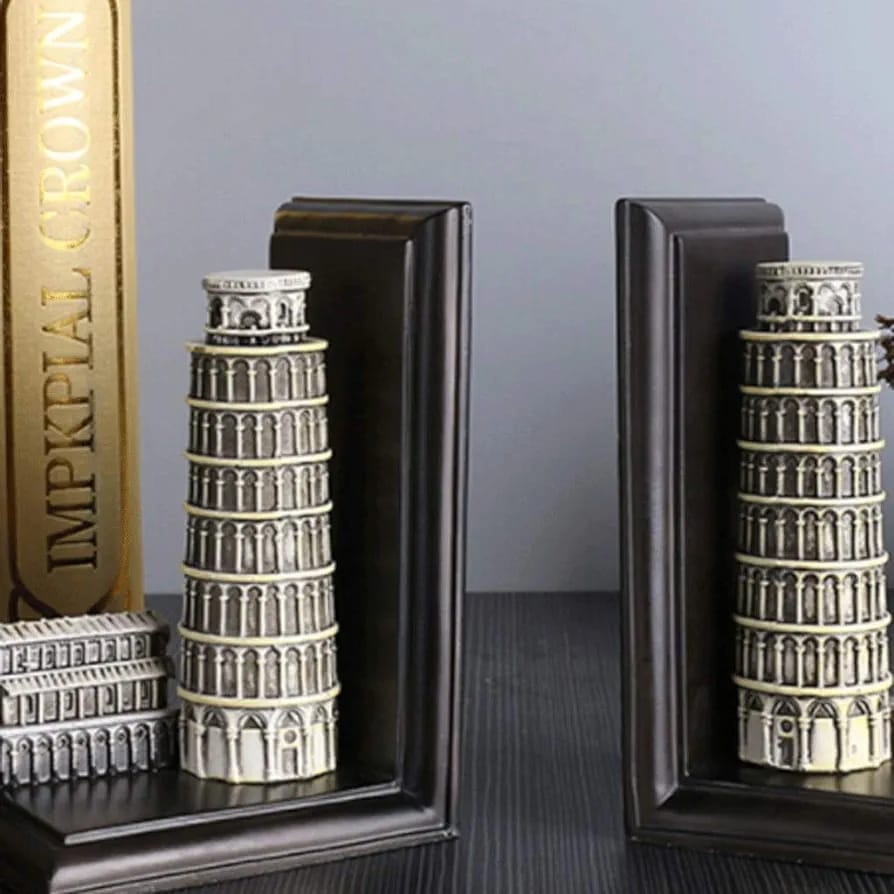 Antique European Building Mode Resin Bookends - Needs Store