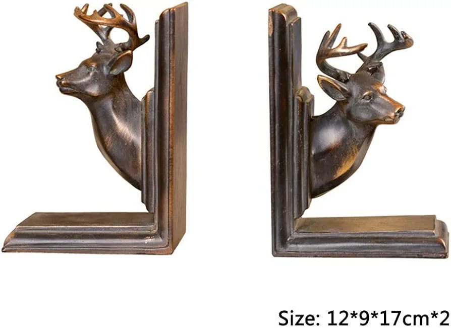 Resin Deer Head Bookends - Needs Store