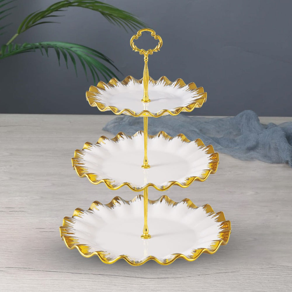 3 Layer Cake Stand with Metal Handles – Needs Store