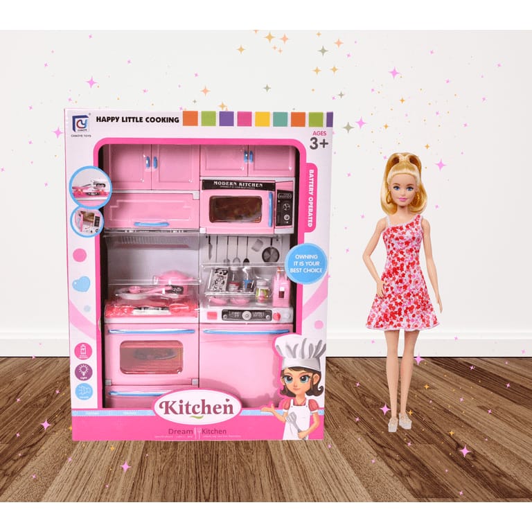 Kids Realistic Doll Kitchen Set – Needs Store