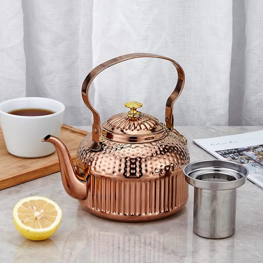 Arabian Style Stainless Steel Kettle With Dots And Lines Pattern ...