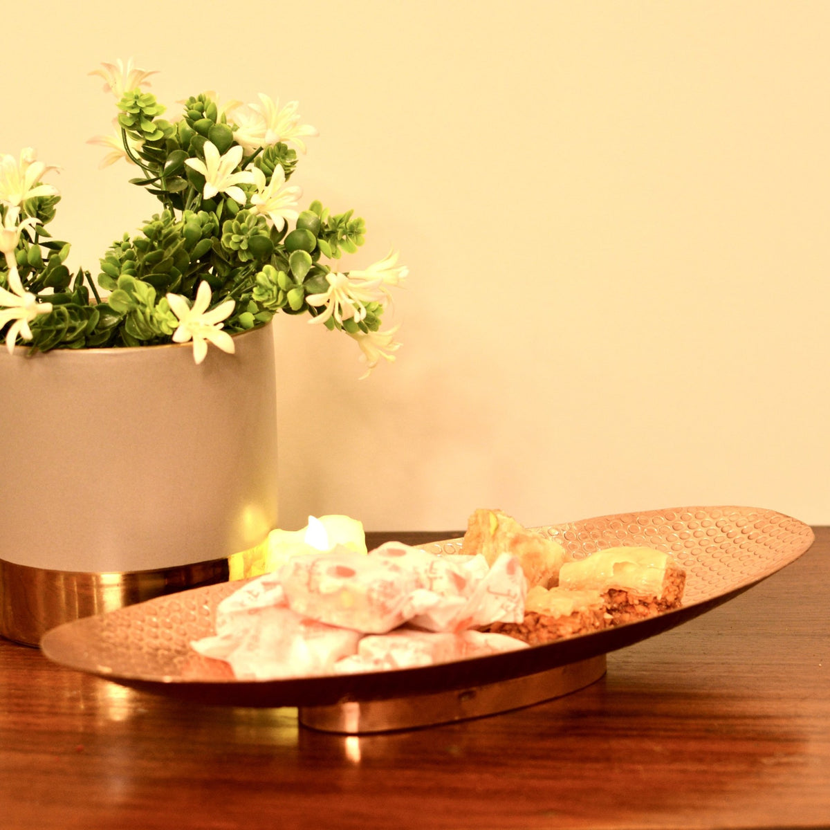 Boat-Style Hammered Copper Serving Platter | Buy Now - Needs Store