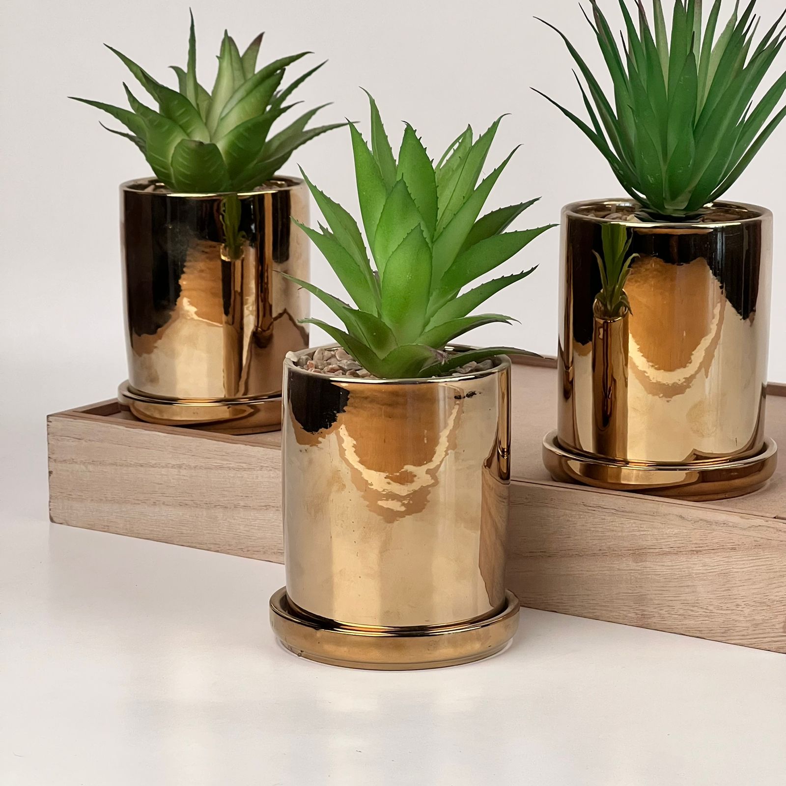 Golden Ceramic Planter Pot | Indoor Planter | Buy Now - Needs Store