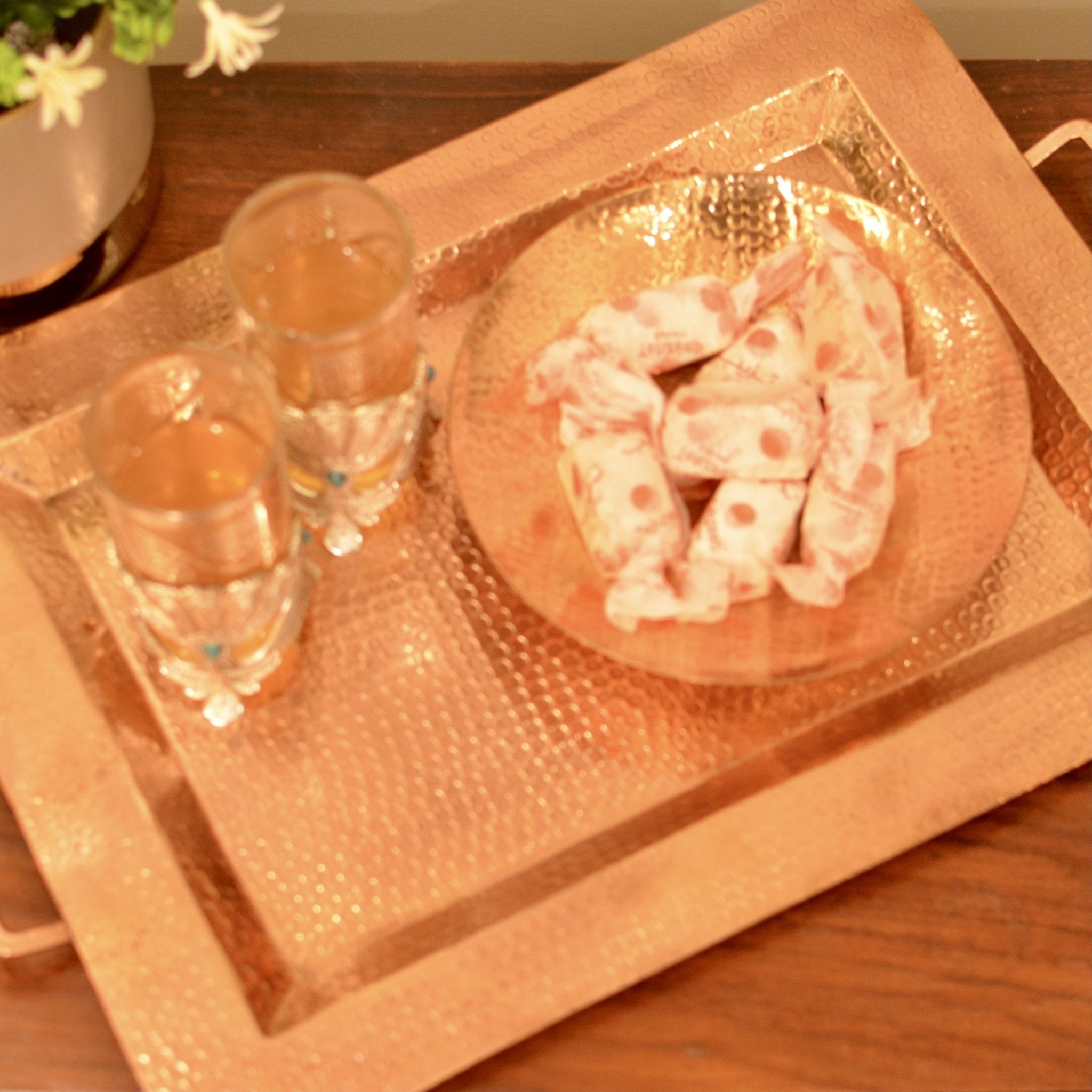 Hammered Copper Tray | Copper Decor | Buy Now - @Needs Store
