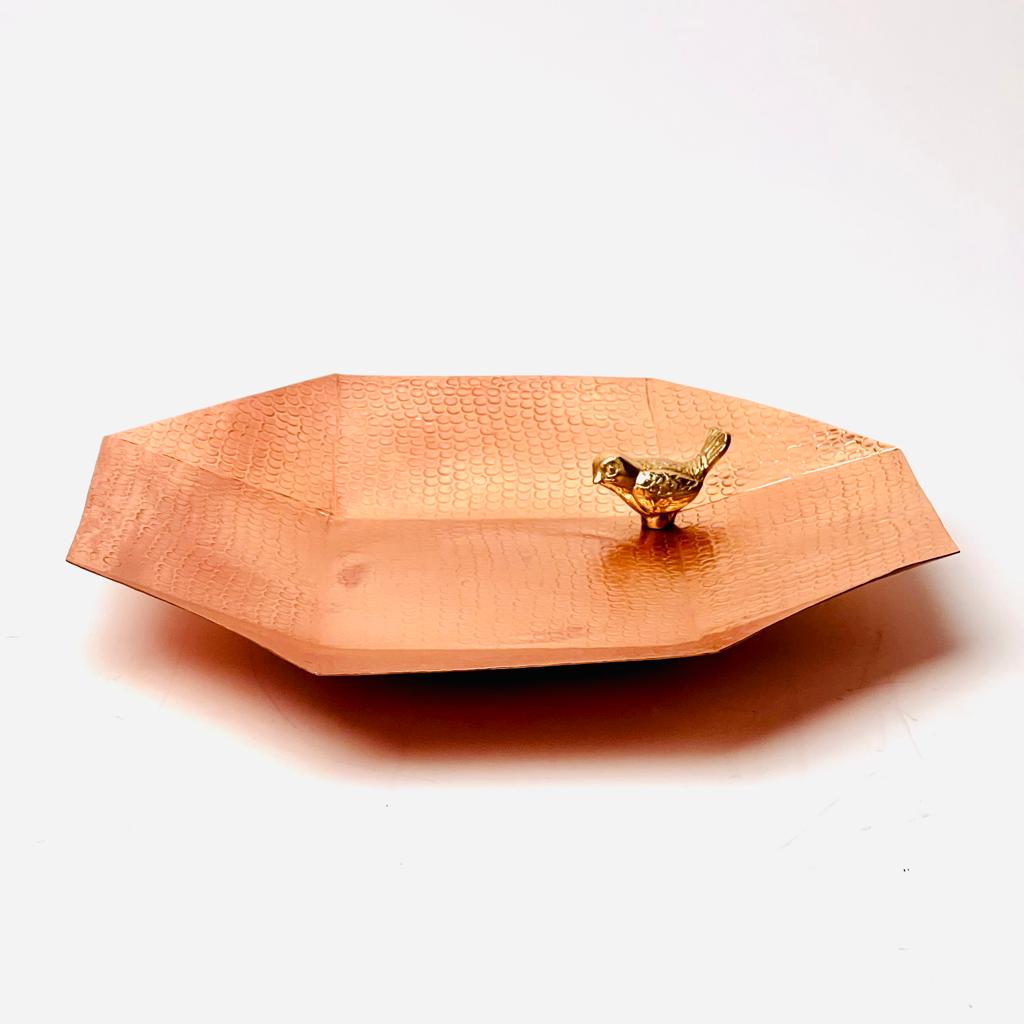 Octagonal Copper Sparrow Serving Platter | Buy now - Needs Store