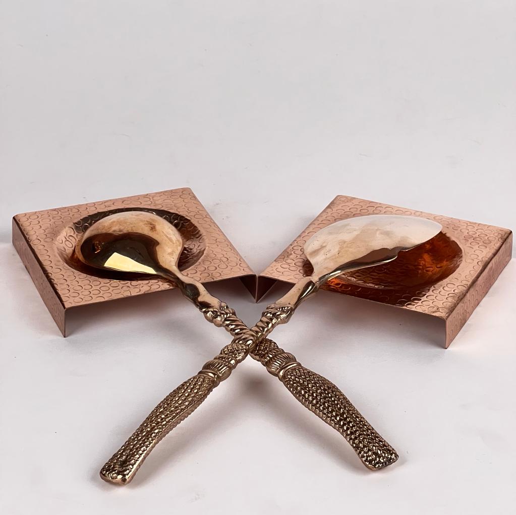Brass Serving Spoon Set | Handmade | Buy Now - Needs Store