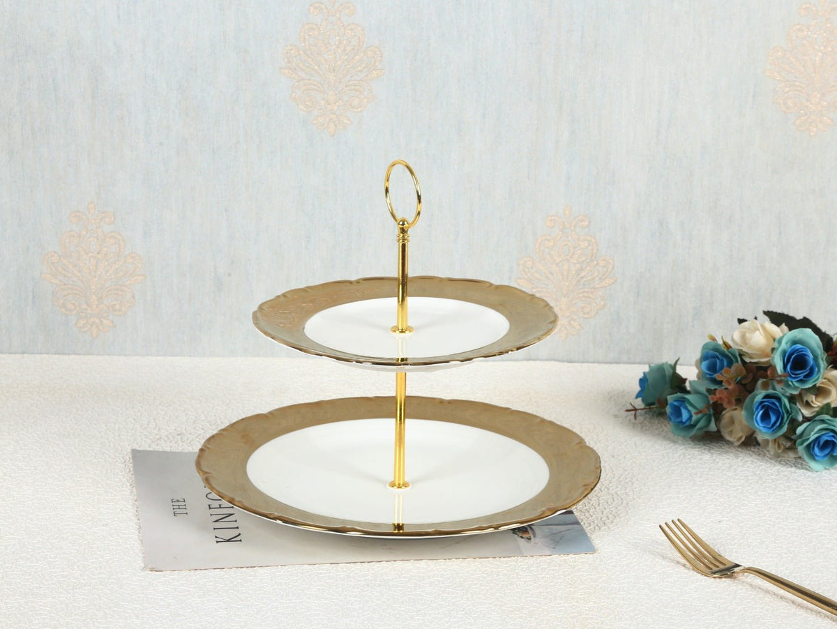 Round Two Tier Serving Platter - Needs Store