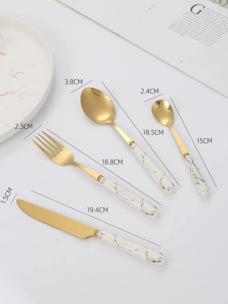 Stainless Steel Gold Cutlery Set | Spoons Set | Buy Now - Needs Store